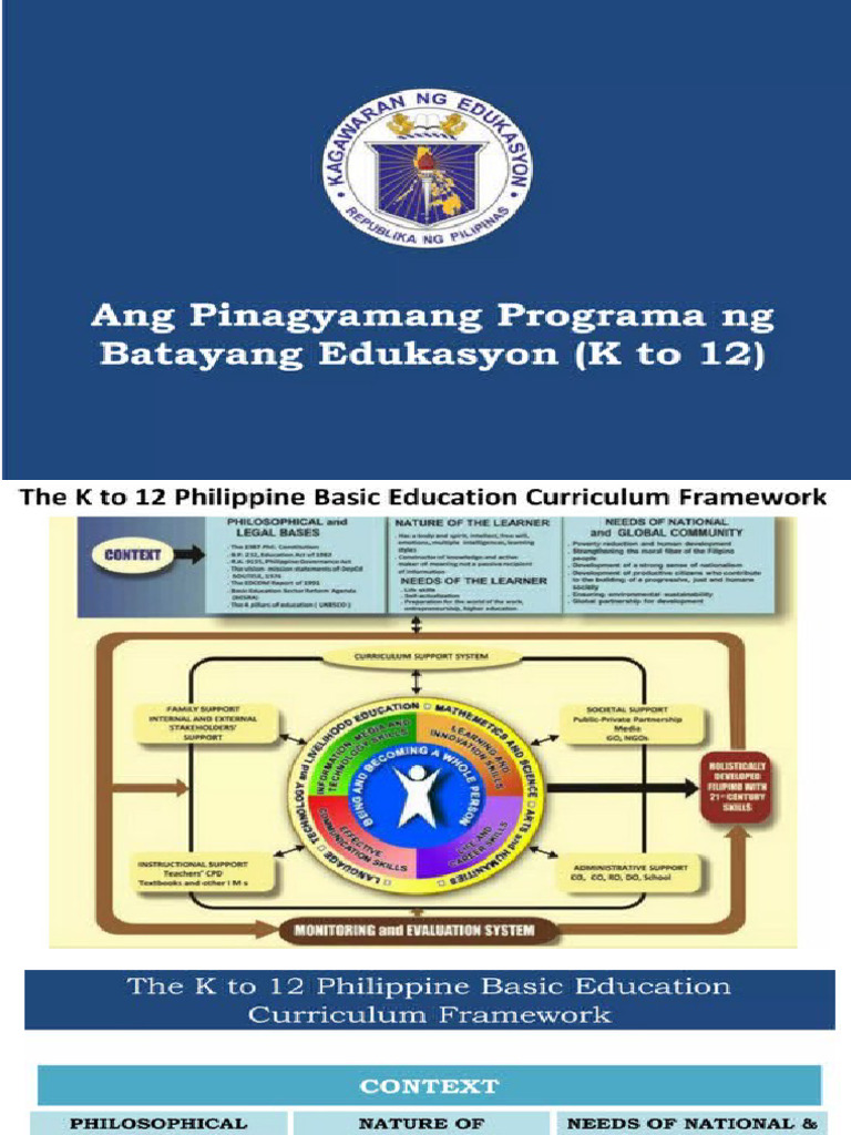 LESSON 1.1 - The K-12 Basic Edcation Curriculum Framework | PDF