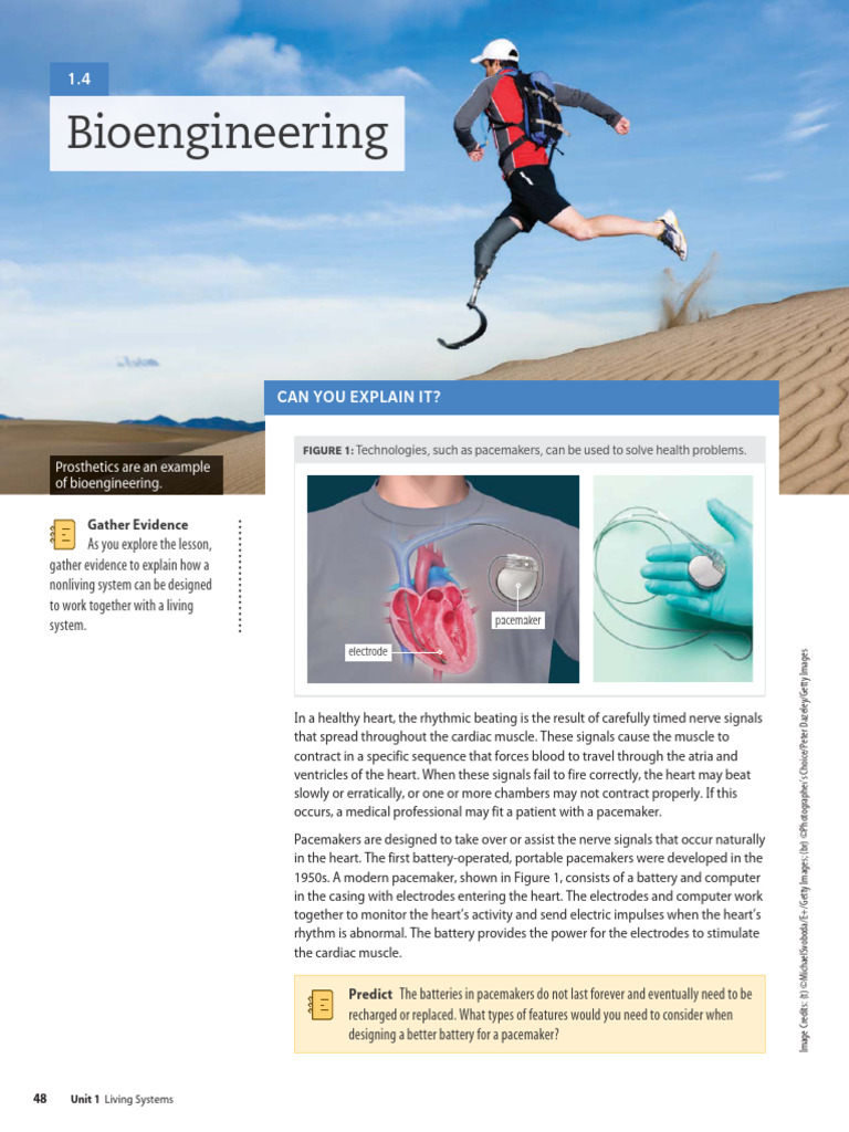 Student Text Lesson 4 Unit 1 Bioengineering | PDF