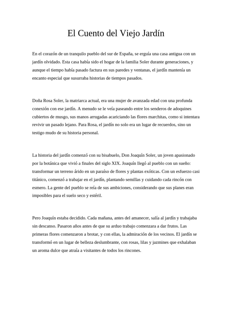 El Cuento del Viejo Jardín | PDF