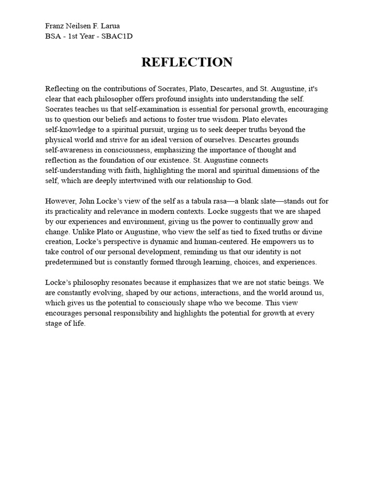 Sample Reflection | PDF