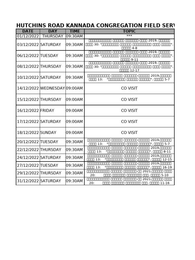 FS Schedule Dec-2022.Xlsx - 0 | PDF