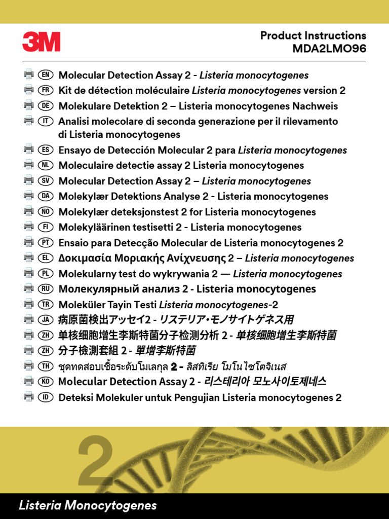 3m Molecular Detection Assay 2 L Monocytogenes Update | PDF