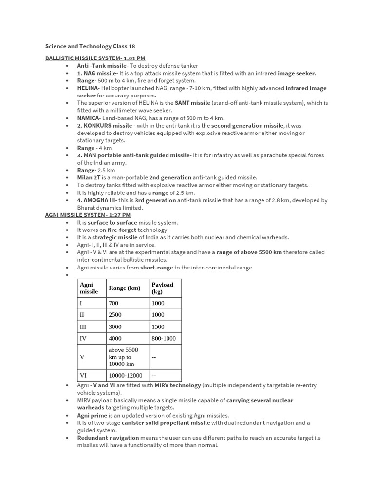 Science and Technology Class 18 | PDF