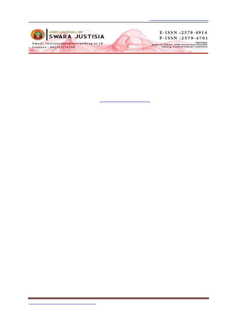 hermanbakir,+Journal+editor,+6.+Swara+Justisi+Vol.+6+No.+3+Roy+Sinurat | PDF