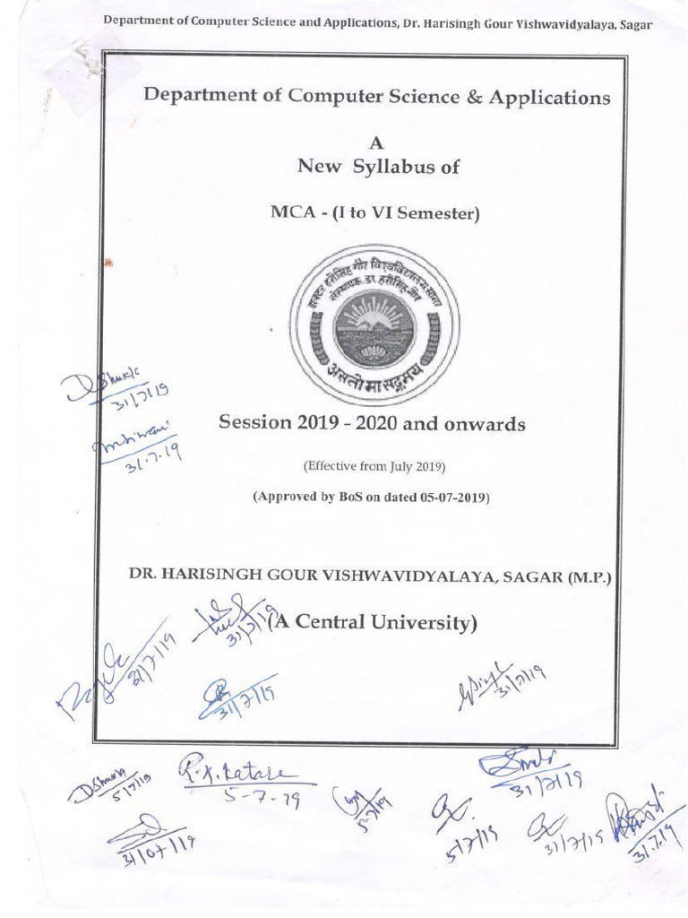 MCA Syllabus 2019-20 | PDF MCA Syllabus 2019-20 | PDF