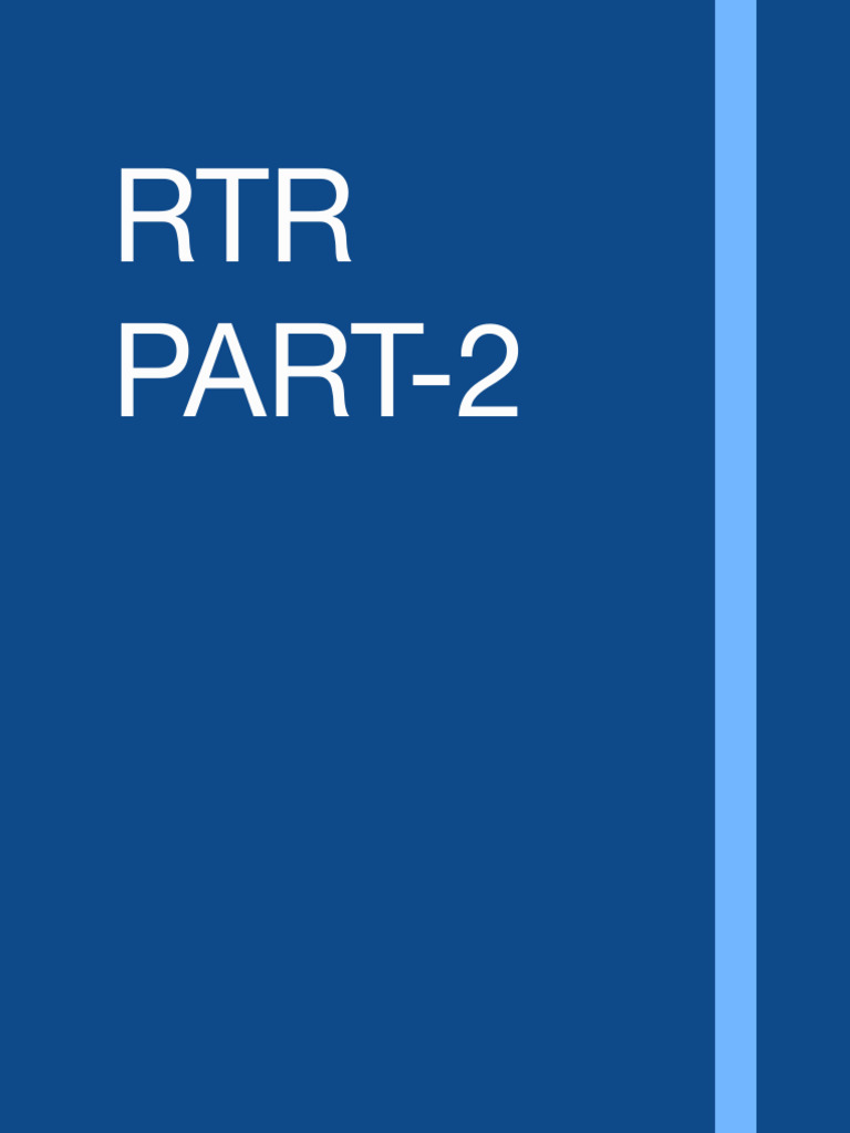 RTR Part 2-3 | PDF