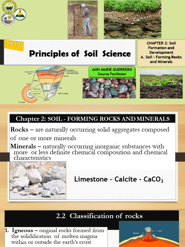 Chapter 2 Soil Formation Development A.soil Forming Rocks and Minerals ...