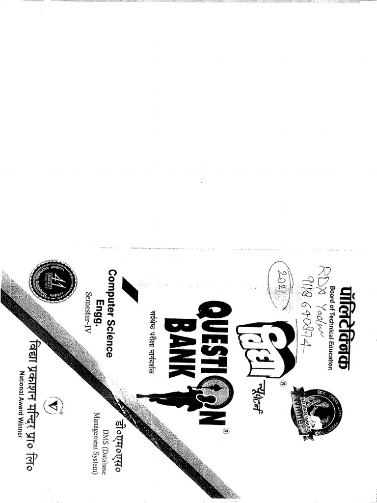 DBMS Question Bank Vidya | PDF