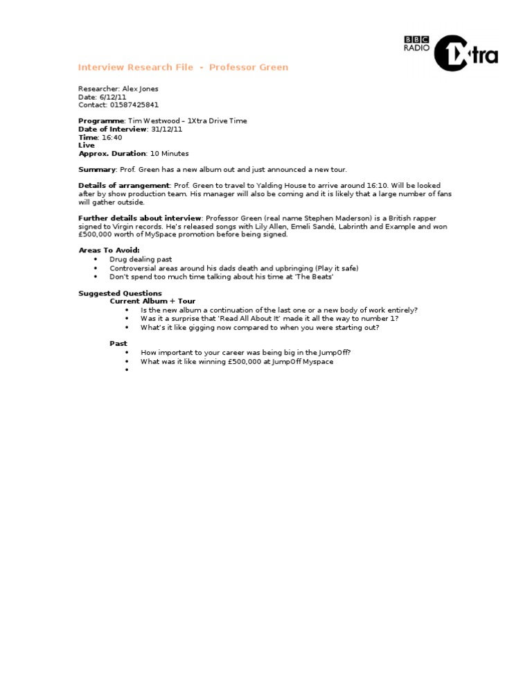 Interview Research File | PDF | Language Arts & Discipline | Religion ...