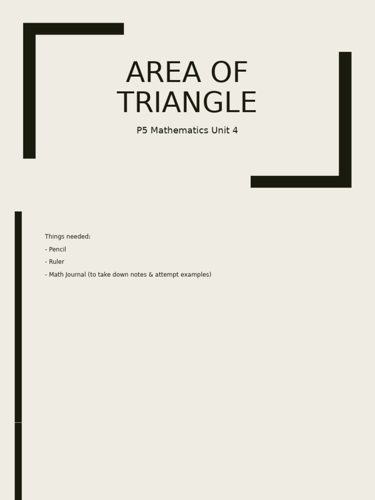 Area of Triangle | PDF