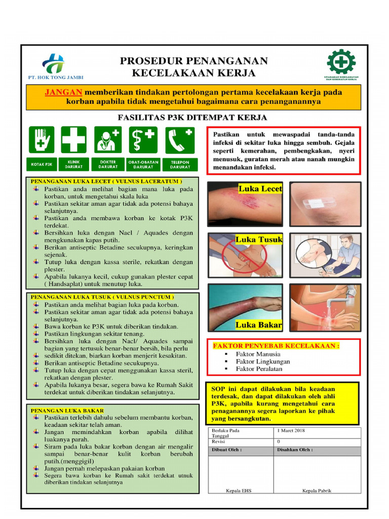 Prosedur Penanganan Kecelakaan Kerja 1 | PDF