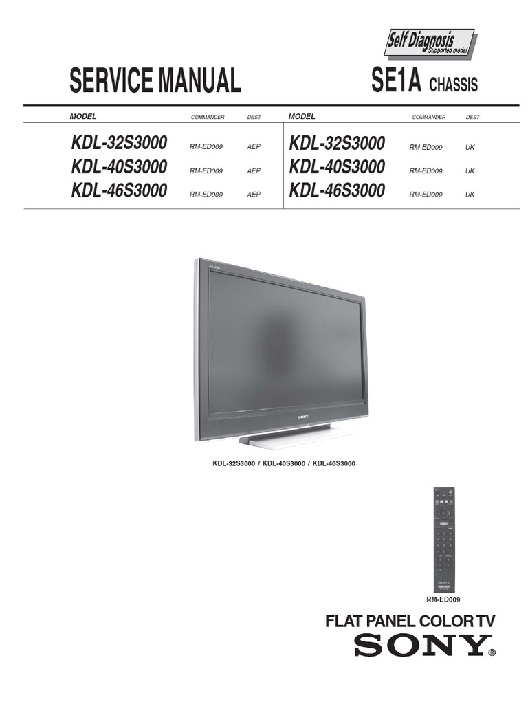 KDL 32 S 3000 | PDF
