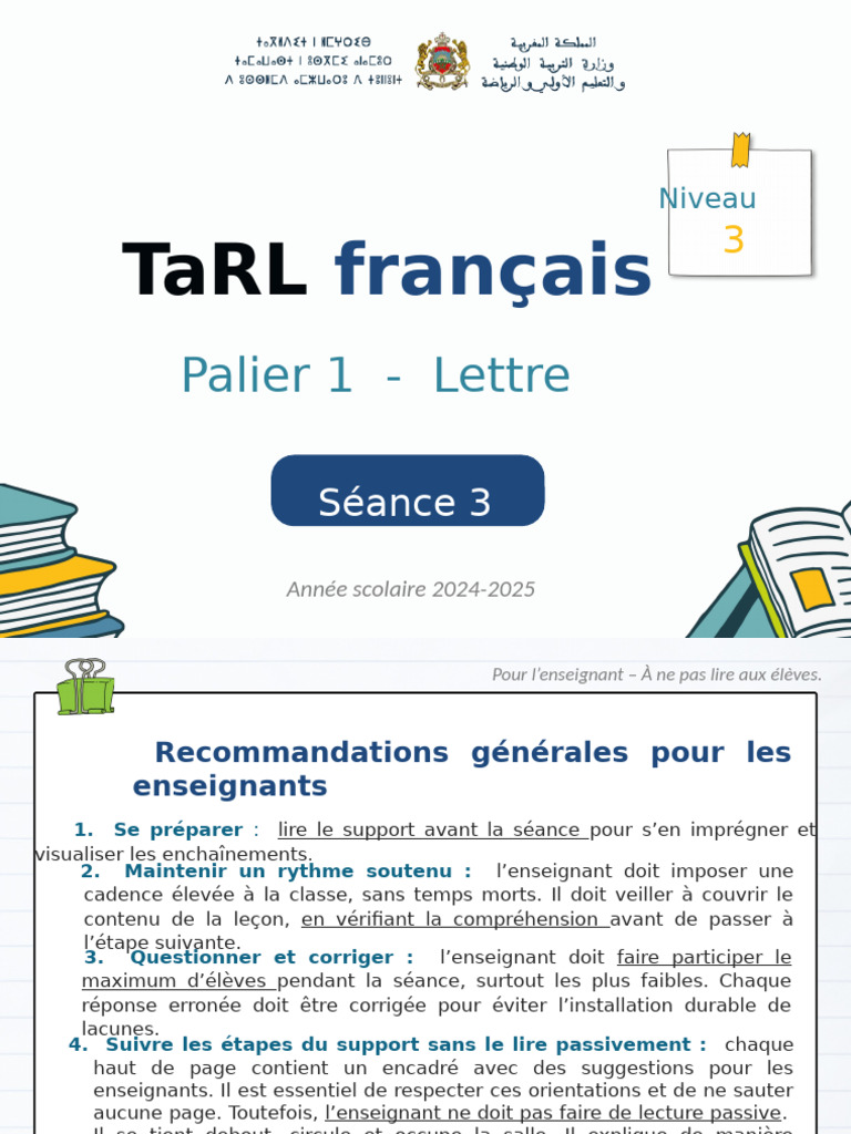 TaRL Palier 1 Niv 3 Séance 3 VF | PDF