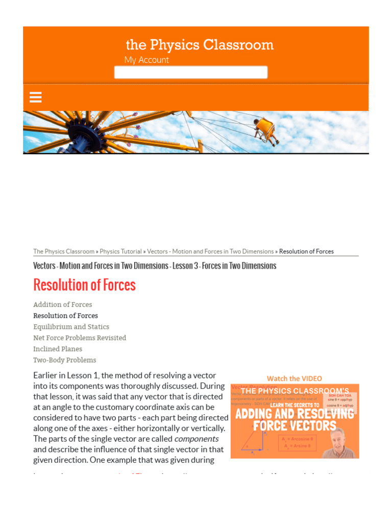 Resolution of Forces | PDF