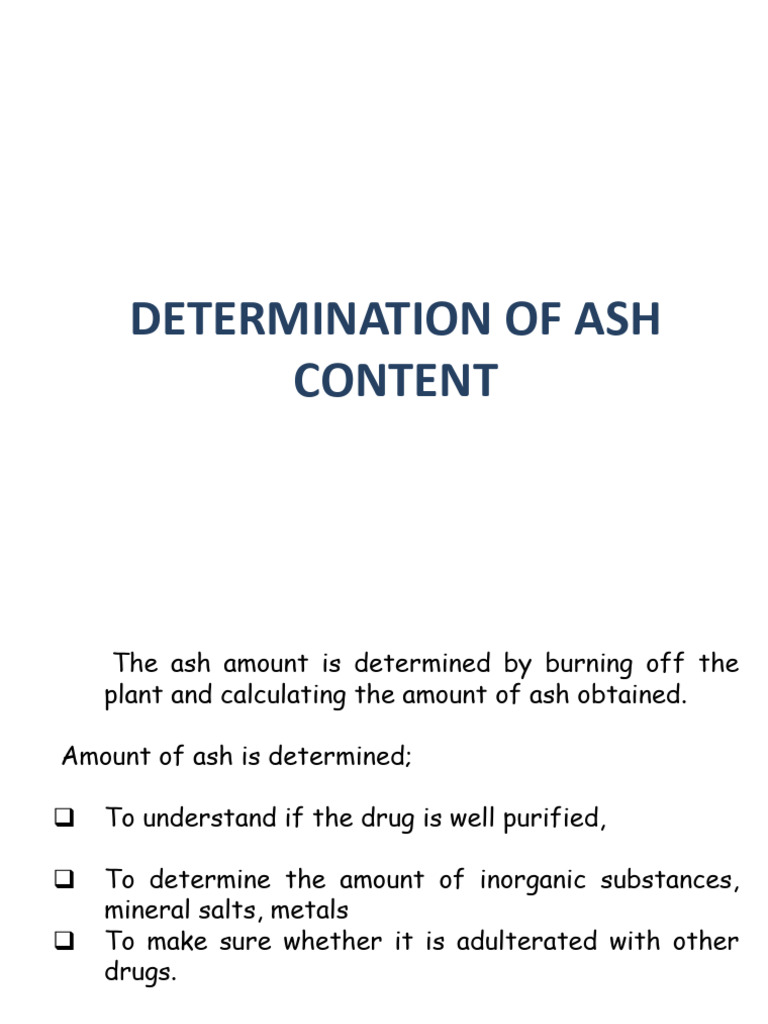 Ash Content | PDF