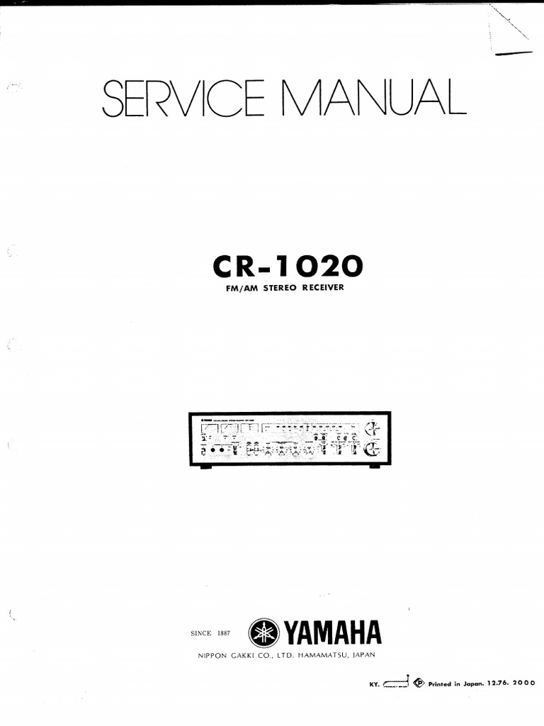 Yamaha CR 1020 | PDF