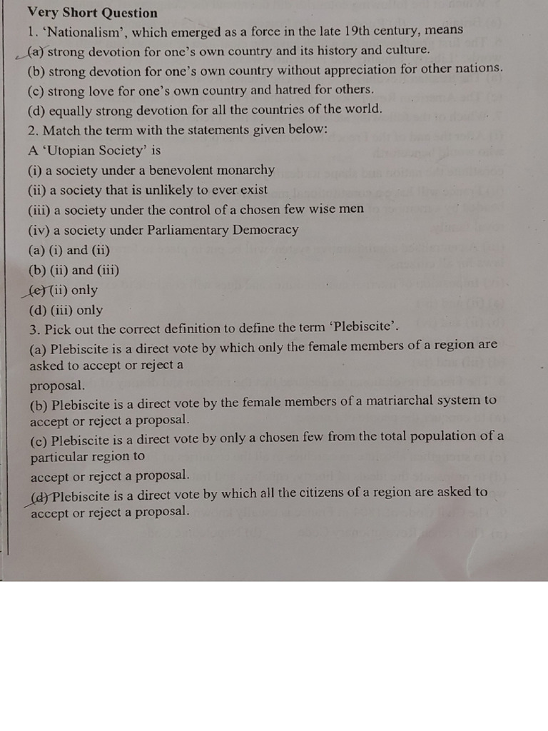 Ch 1 History Questions Dps | PDF