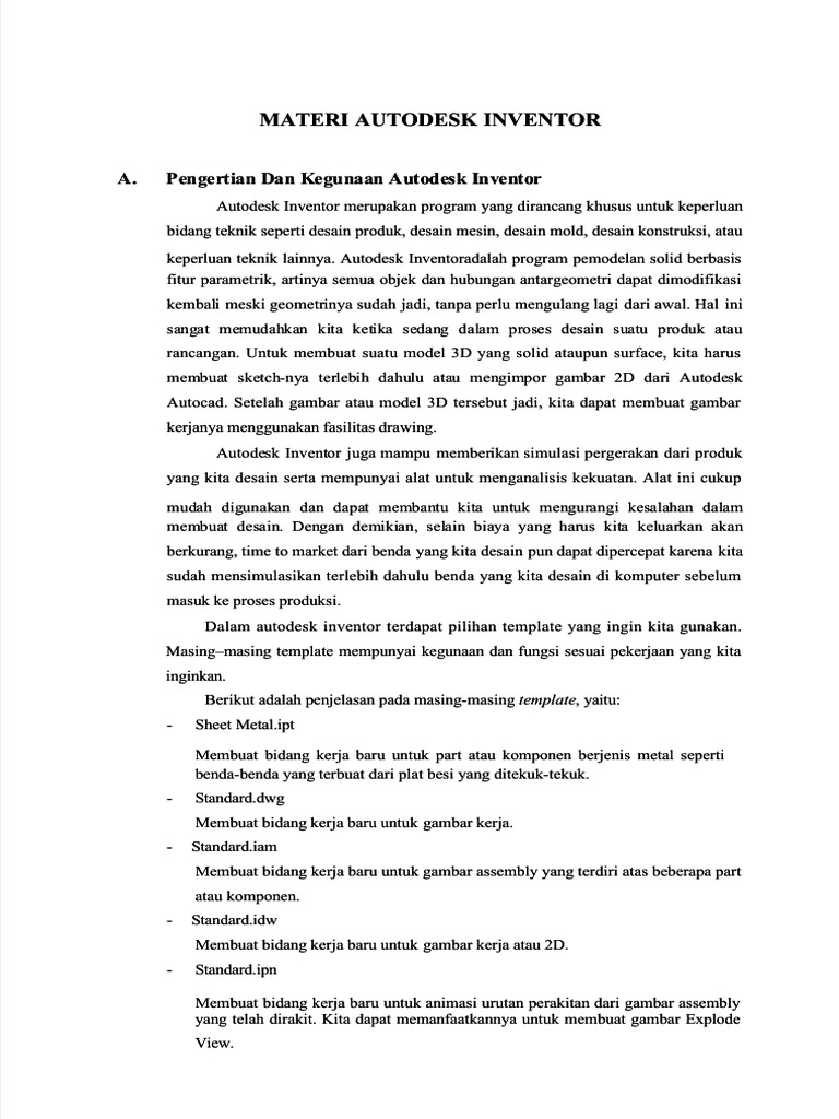 Modul Autodesk Inventor | PDF