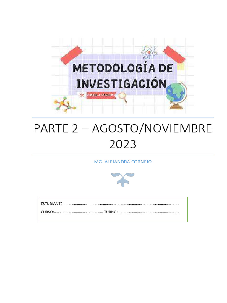 Modulo 2do. Año - Metodologia - Turno Mañana y Noche - Desde Agosto 2023 | PDF
