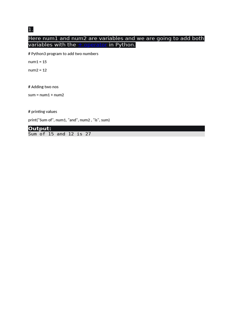 Python Programs | PDF