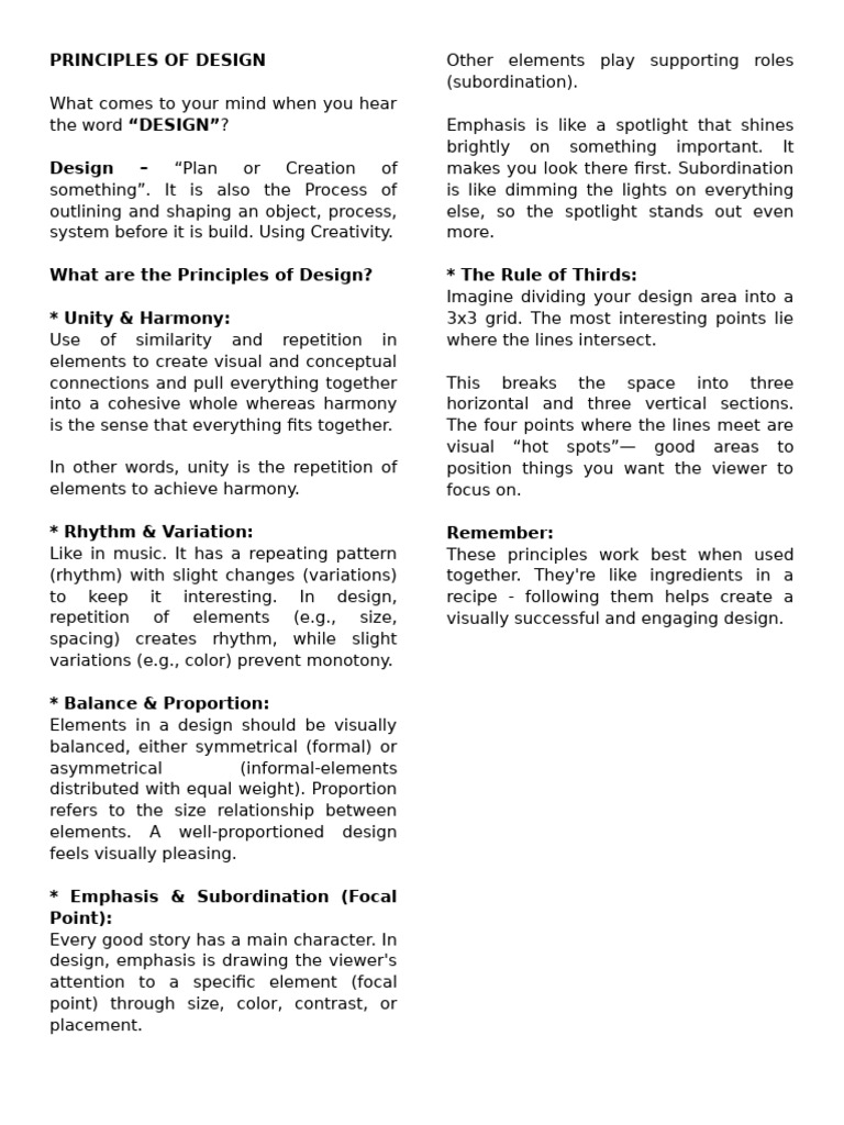 Principles of Design | PDF