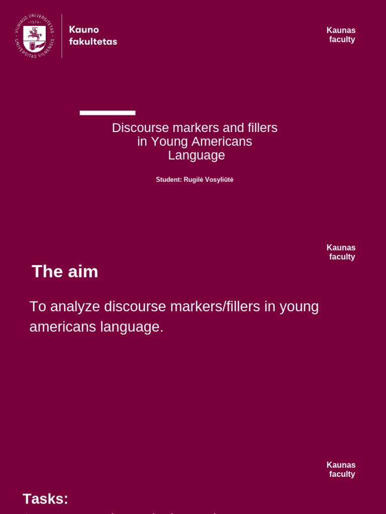 Discourse Markers and Fillers | PDF