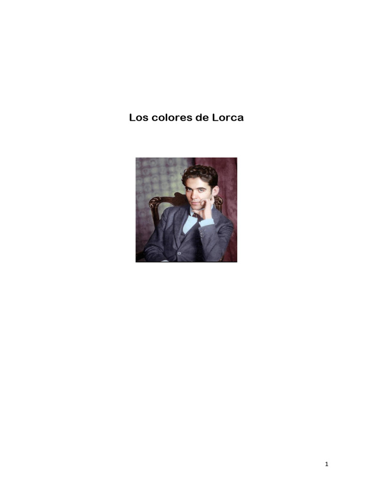 Colores en la obra de Lorca | PDF | Federico García Lorca