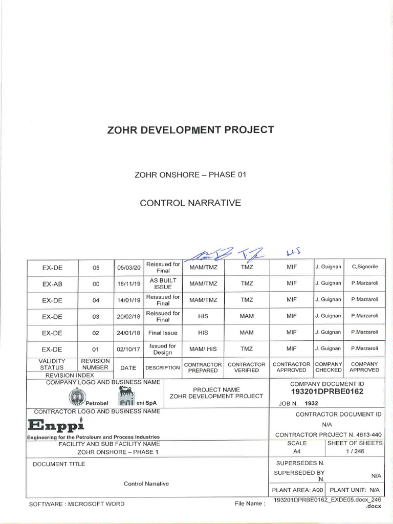 Control Narrative | PDF