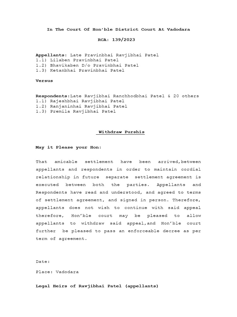 Withdraw Pursis | PDF