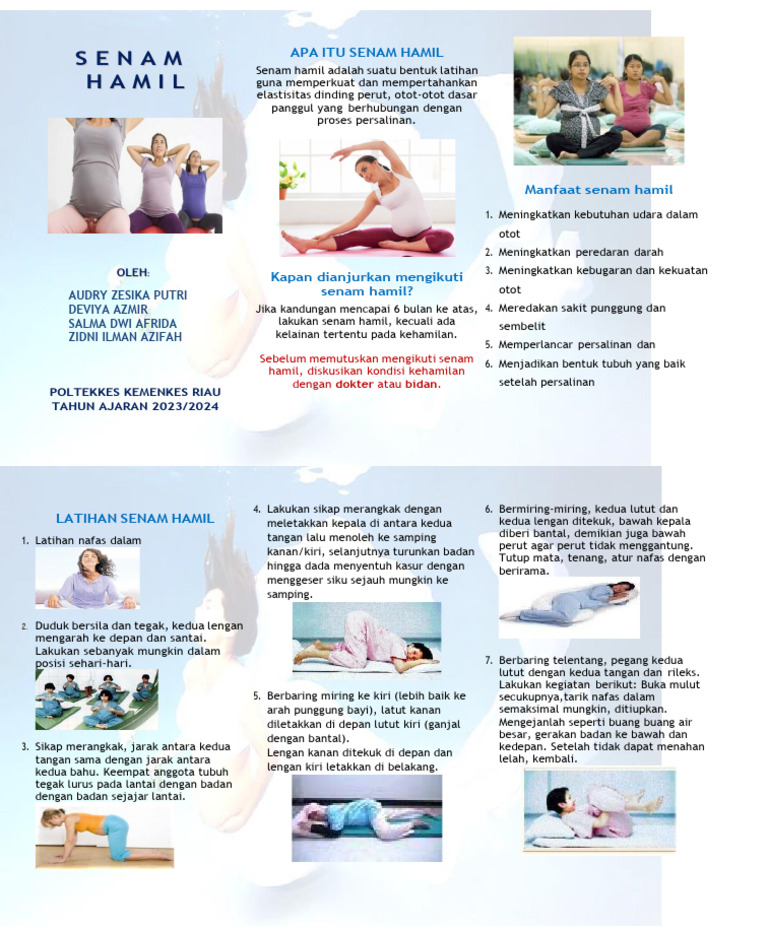 Leaflet Senam Hamil | PDF | Wellness