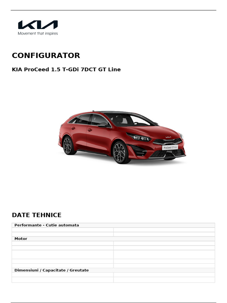 Kia Auto Configuration | PDF