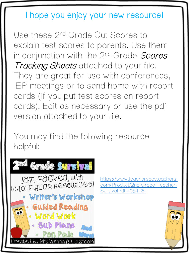 2nd Grade Cut Scores | PDF