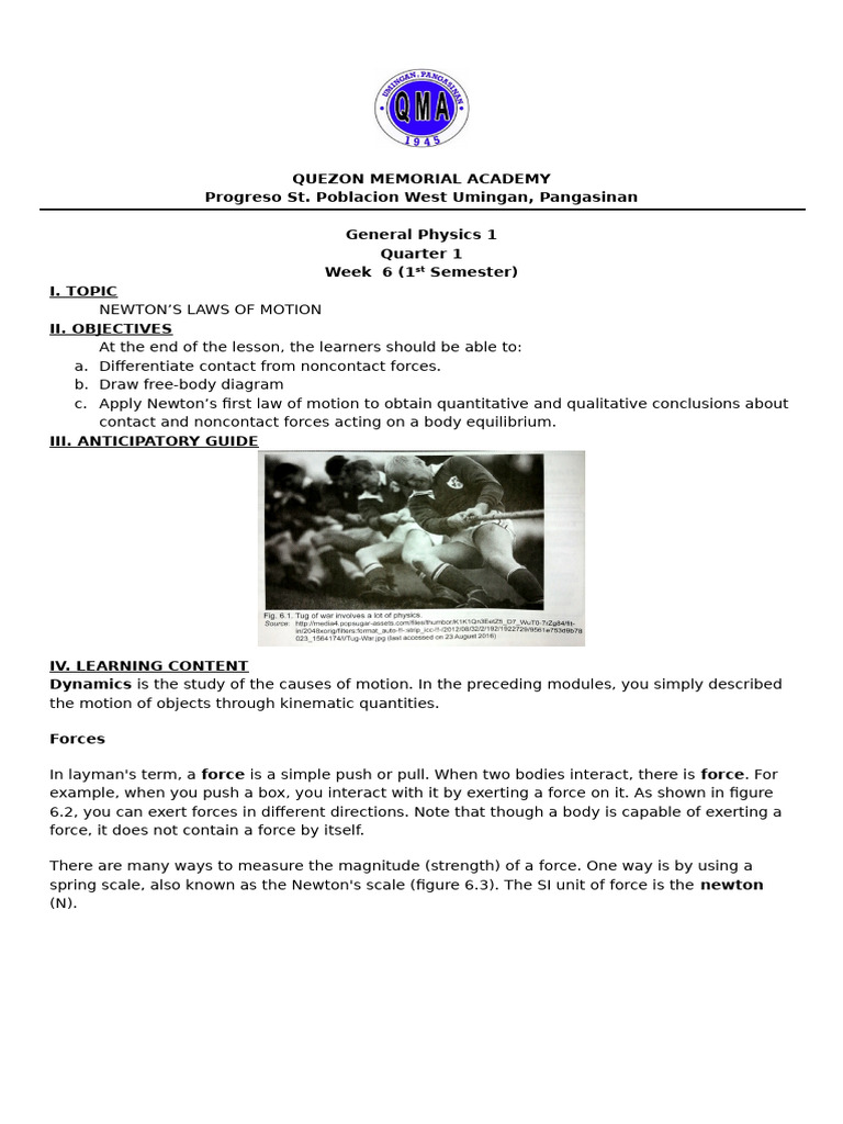 Gen - Physics1 Module 6 | PDF