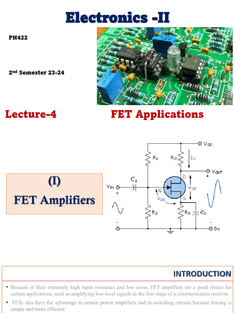 Electronics II Lecture 4 (2024) | PDF