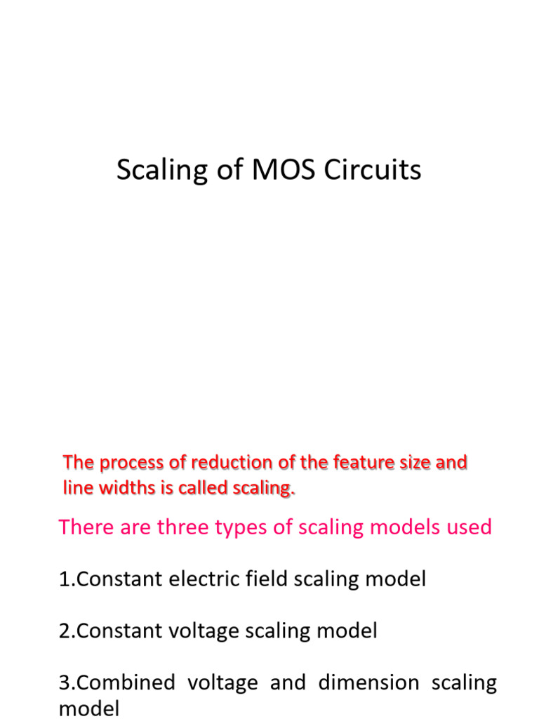 VLSI - Scaling | PDF
