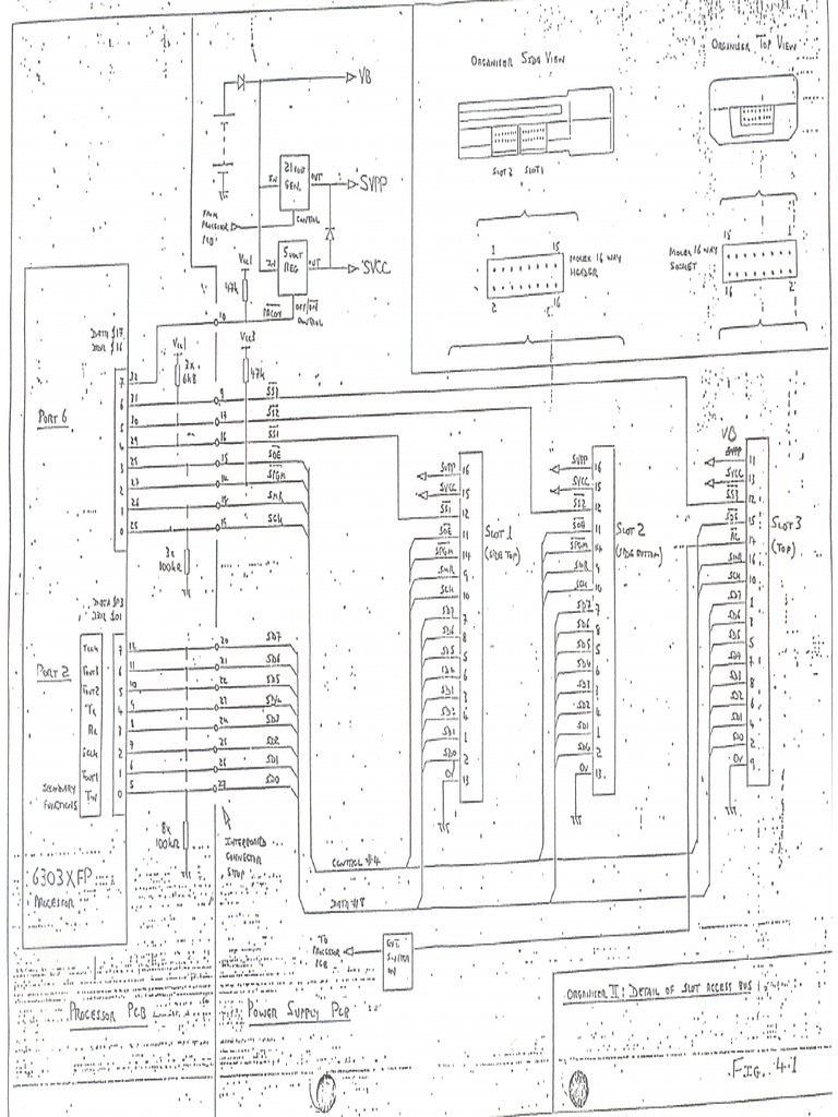 Psion Organiser II XP Schematics FAX | PDF