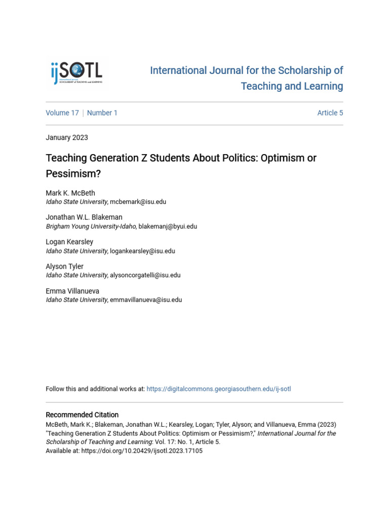 Teaching Generation Z Students | PDF