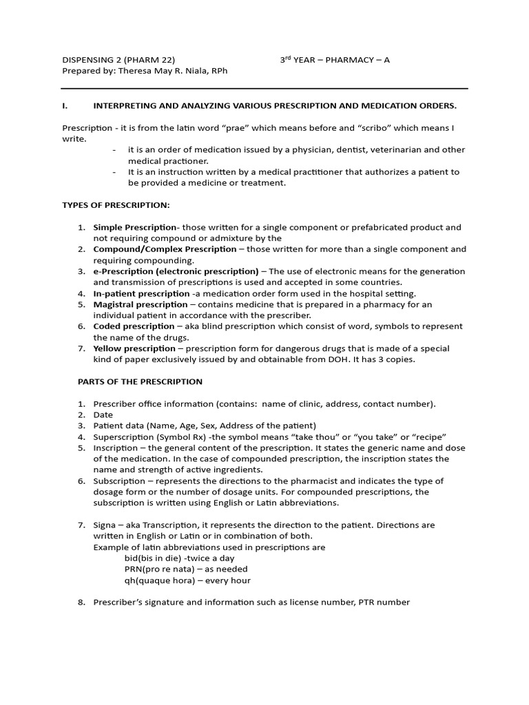 DISPENSING 2 - August 19 PDF | PDF | Medical Prescription | Self-Improvement