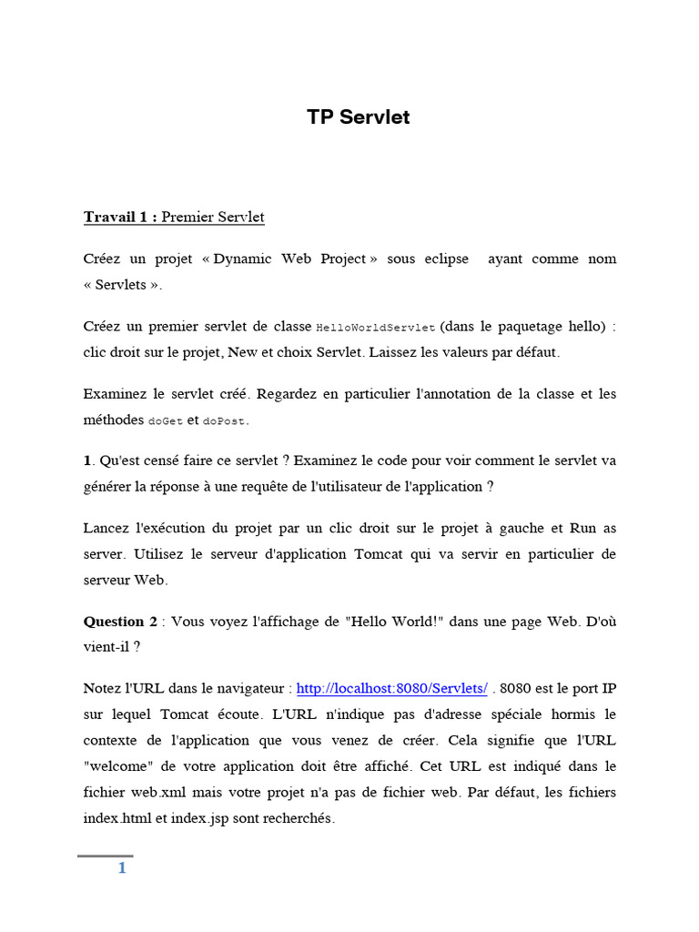 TP-Servlet | PDF