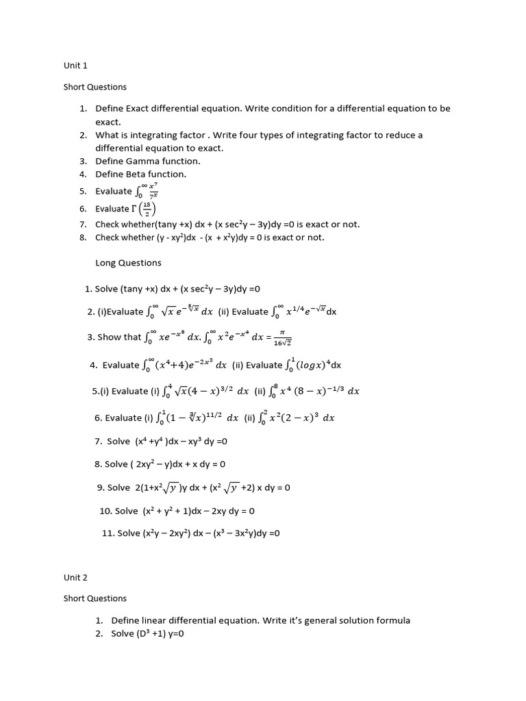 ENGINEERINGMATHEMATICS II QB Csmu | PDF