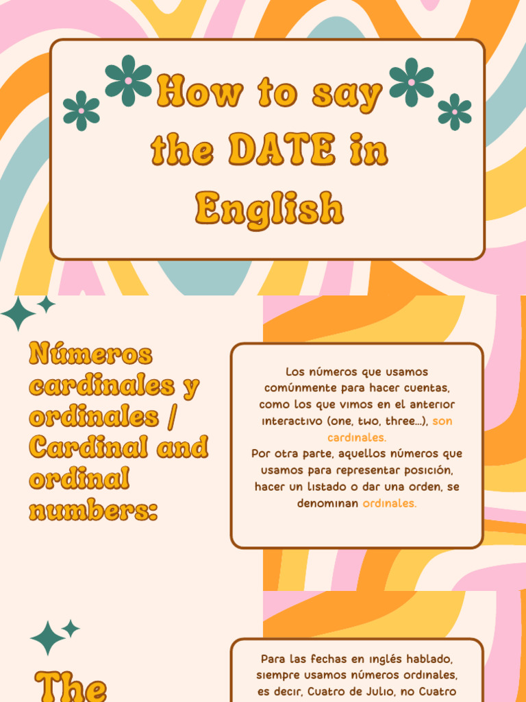 How to say the date in English | PDF