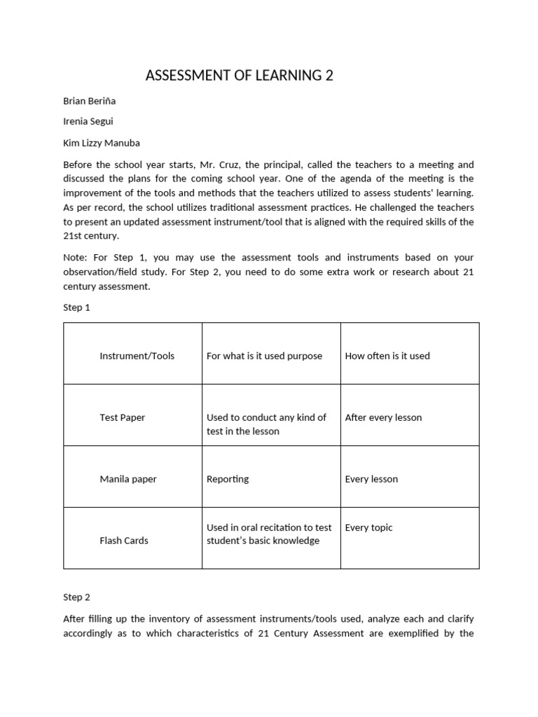 Assessment of Learning 2 | PDF