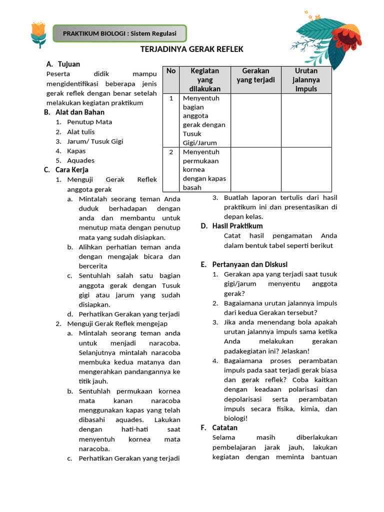 Urutan Gerak Refleks Manusia | PDF | Kesehatan Holistik