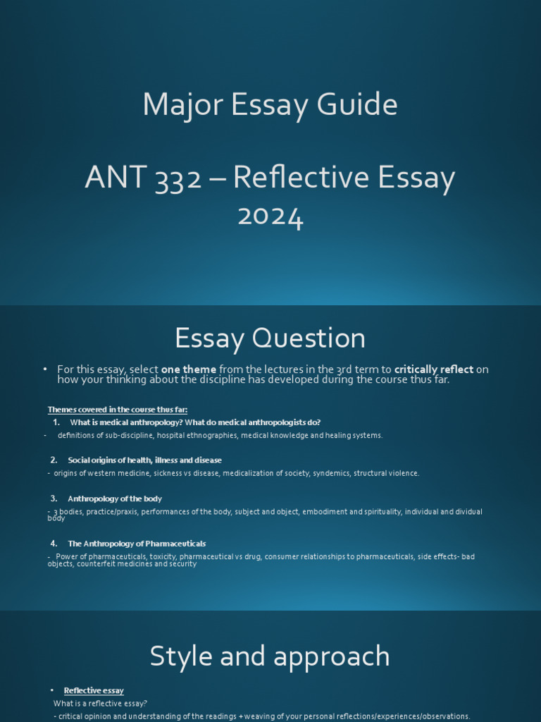 Reflective Essay Guide 2024 | PDF
