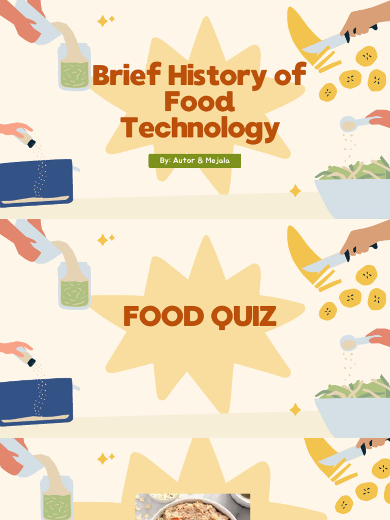 Brief History of Food Technology | PDF