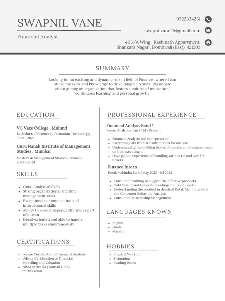 Swapnil Resume | PDF