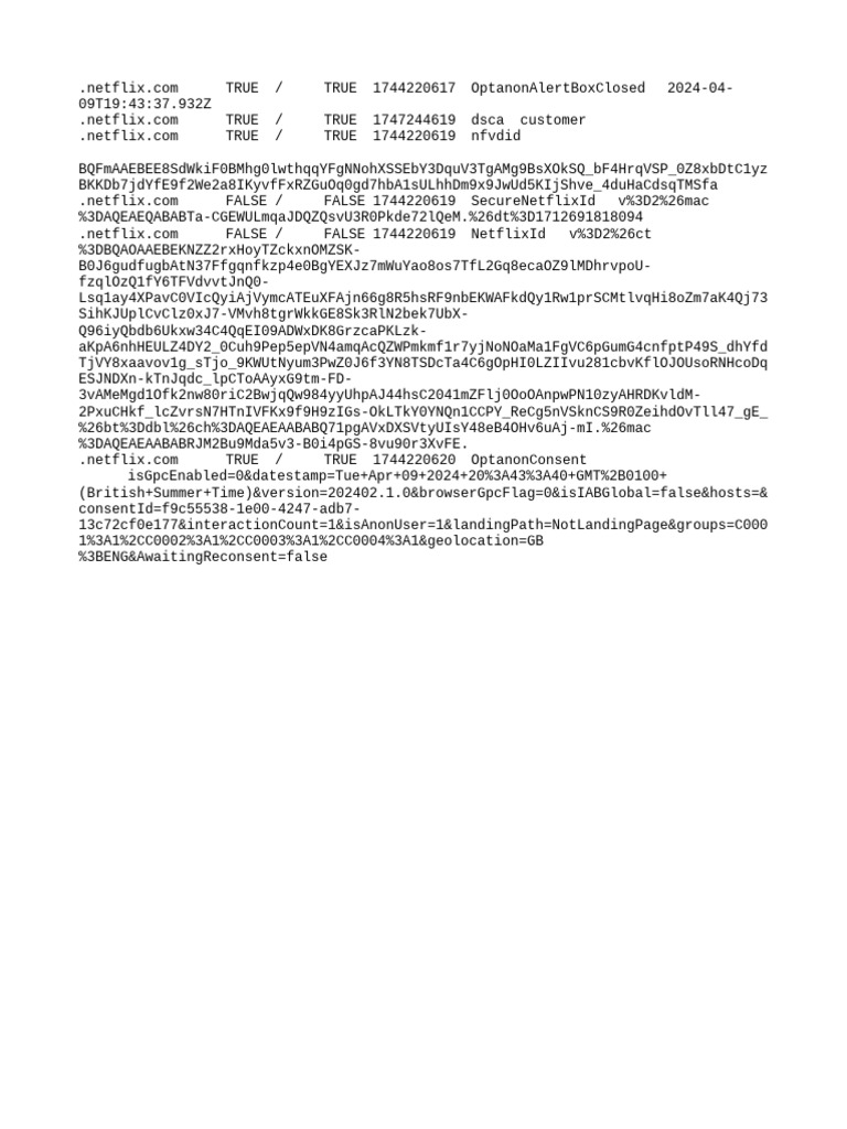 Netflix Cookies | PDF