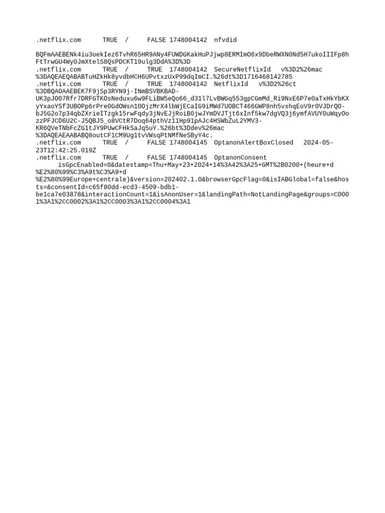 Netflix Cookies | PDF