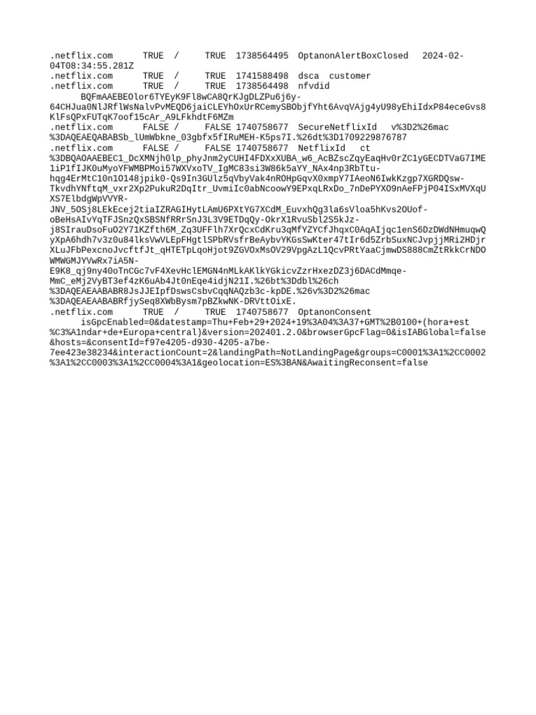 Netflix Cookies | PDF