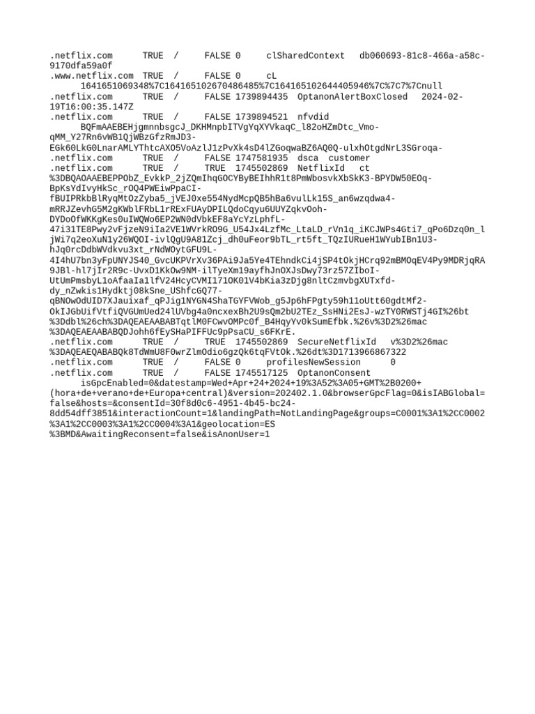 Netflix Cookies | PDF